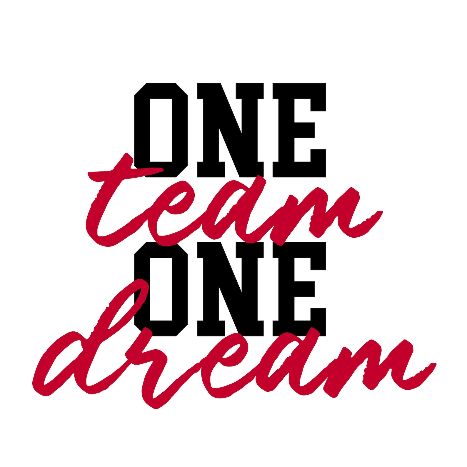 One Team One Dream SVG/PNG - Etsy