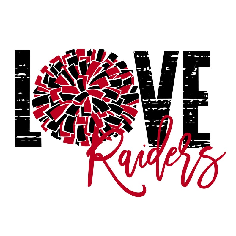 Love Raiders Cheer Distressed SVG/PNG - Etsy