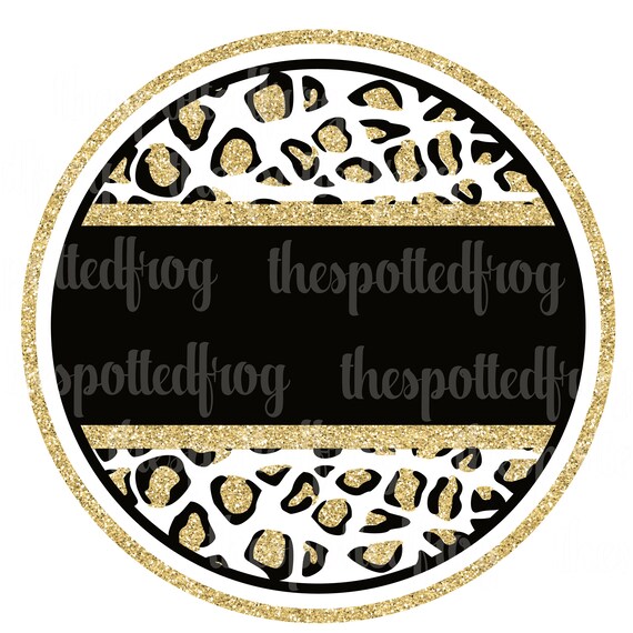 Cheetah Glitter Circle PNG - Etsy