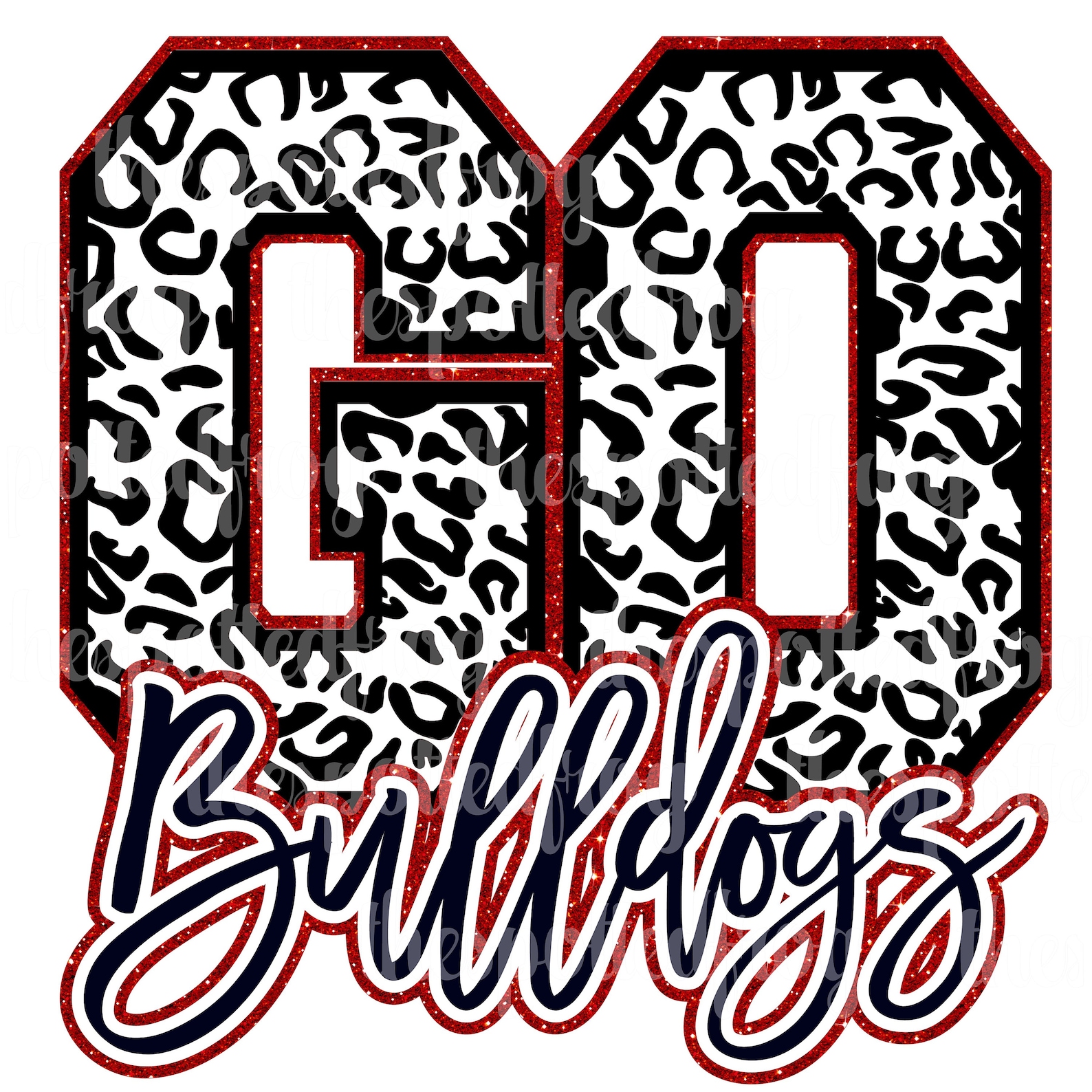 Go Bulldogs Leopard PNG/SVG - Etsy
