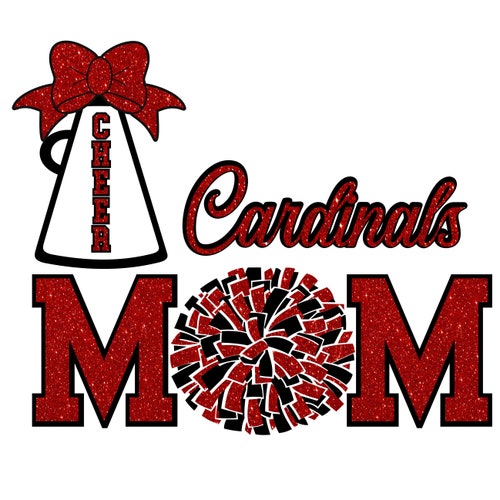 Cheer MOM Cardinals SVG - Etsy