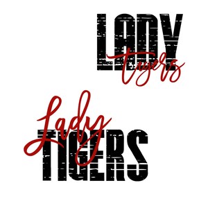 Lady Tigers Distressed SVG - Etsy