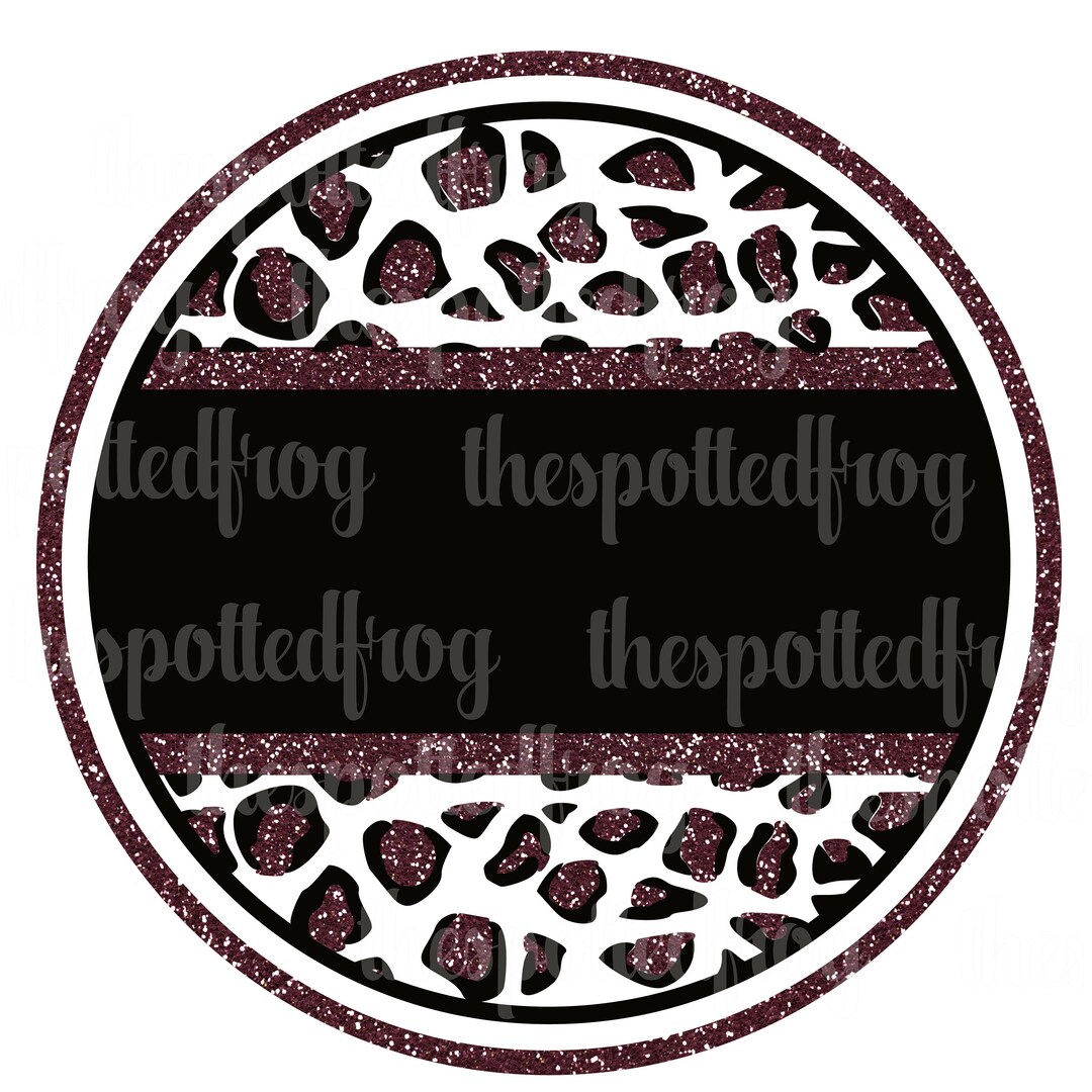Cheetah Glitter Circle PNG - Etsy