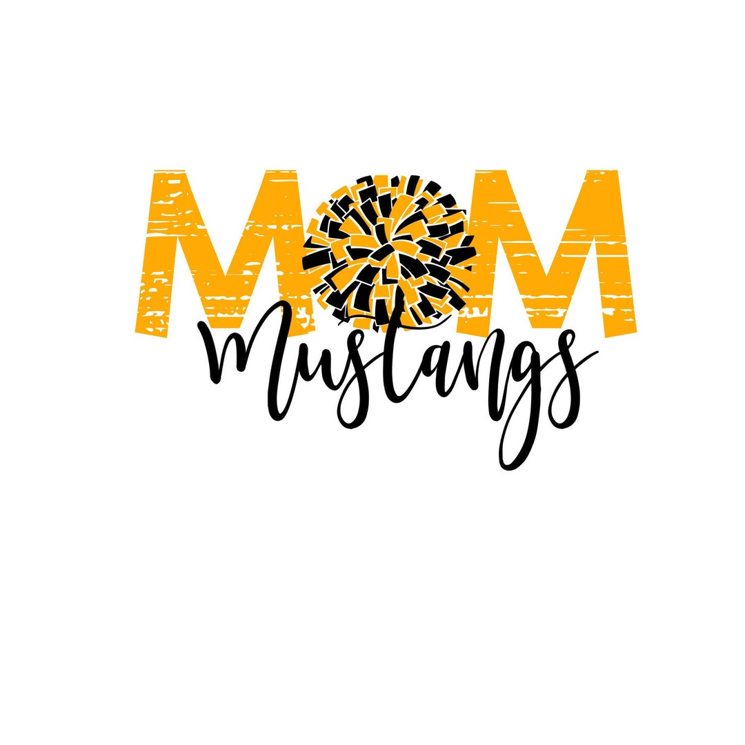Mustangs Cheer MOM SVG Distressed - Etsy
