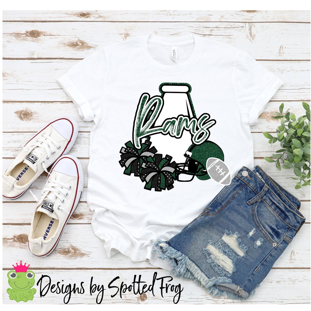 Rams Glitter Cheer and Football PNG - Etsy