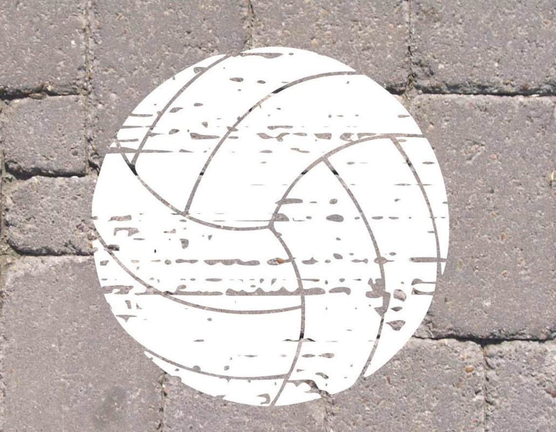 Distressed Volleyball SVG - Etsy