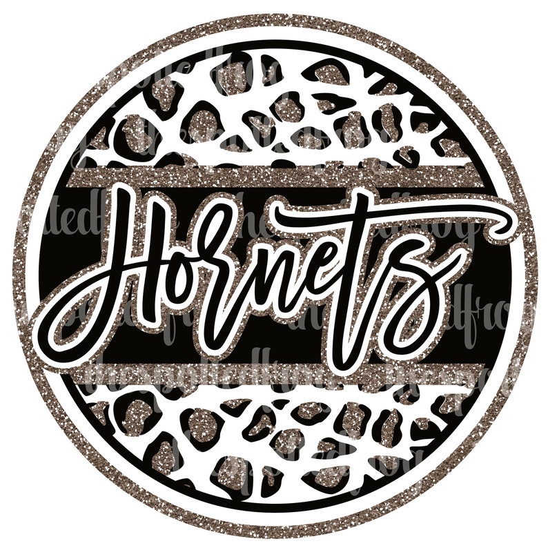 Hornets Glitter Cheetah Circle PNG - Etsy