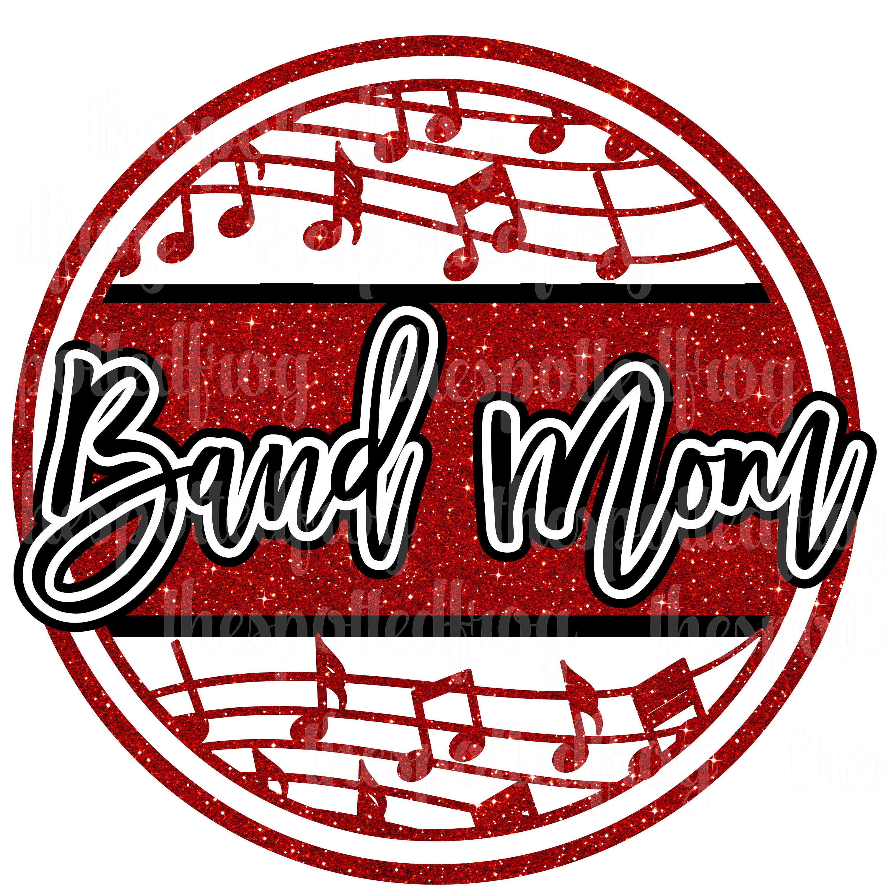 Band MOM Glitter Circle PNG - Etsy