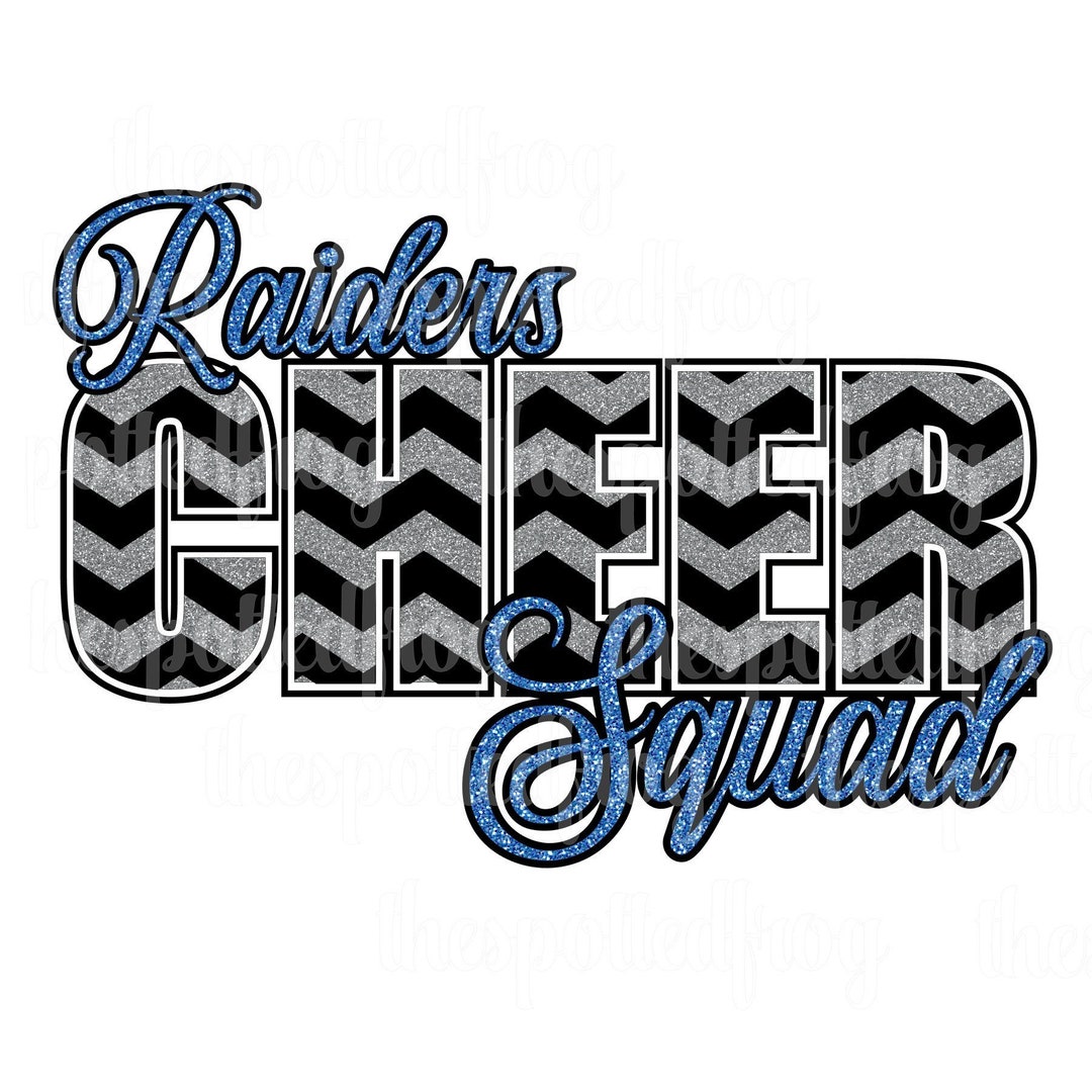 Raiders Cheer Squad Chevron Glitter SVG - Etsy