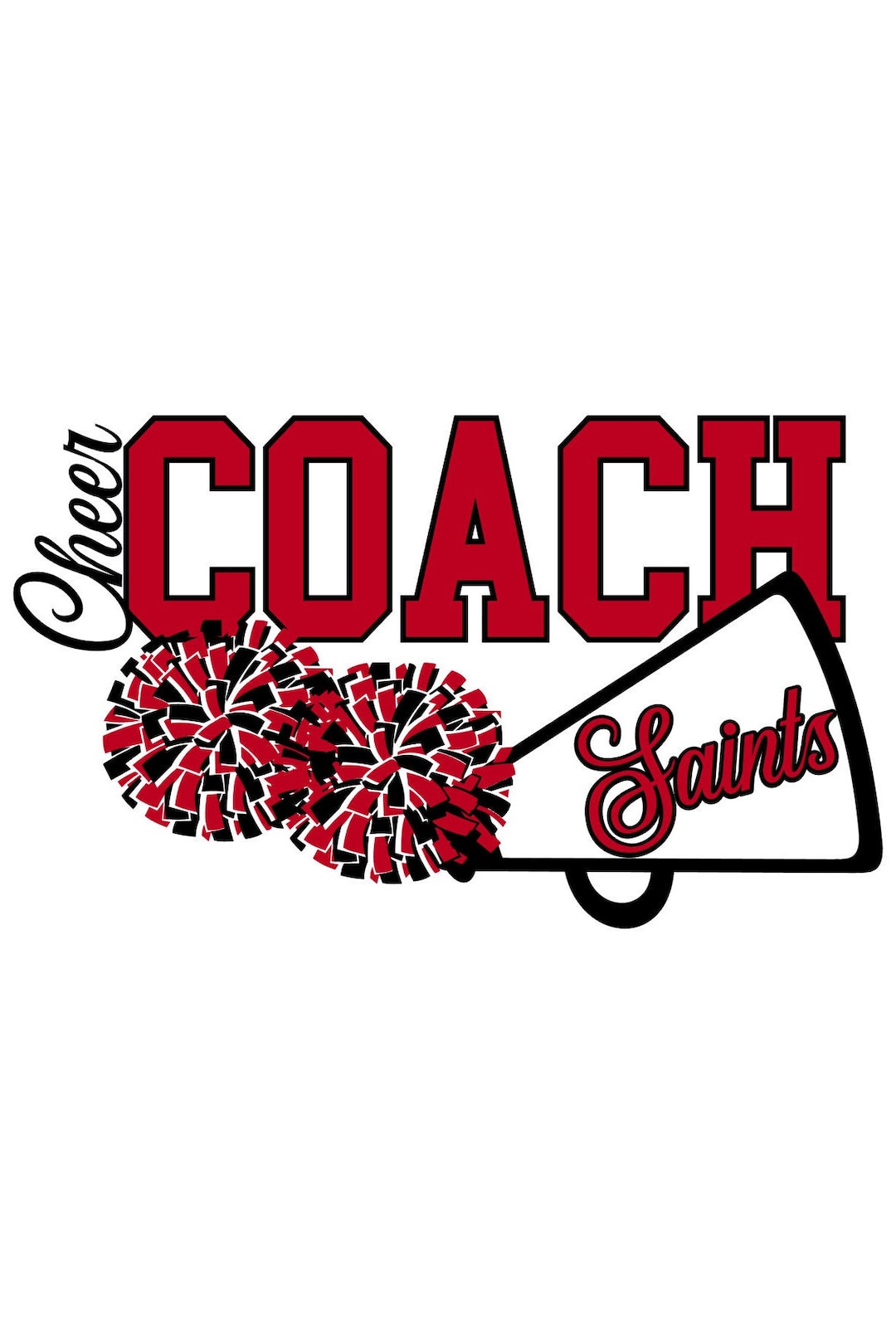 Saints Cheer Coach SVG - Etsy