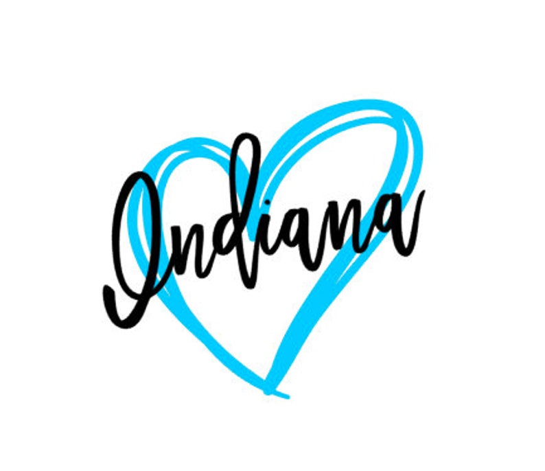 Indiana Heart SVG - Etsy