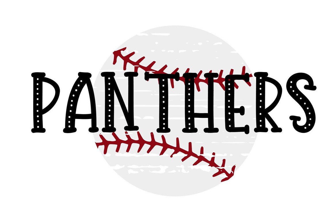 Panthers Baseball SVG - Etsy