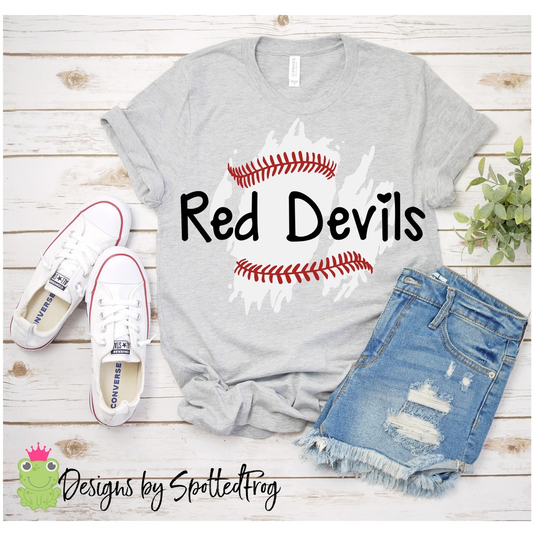 Red Devils Baseball SVG/PNG - Etsy