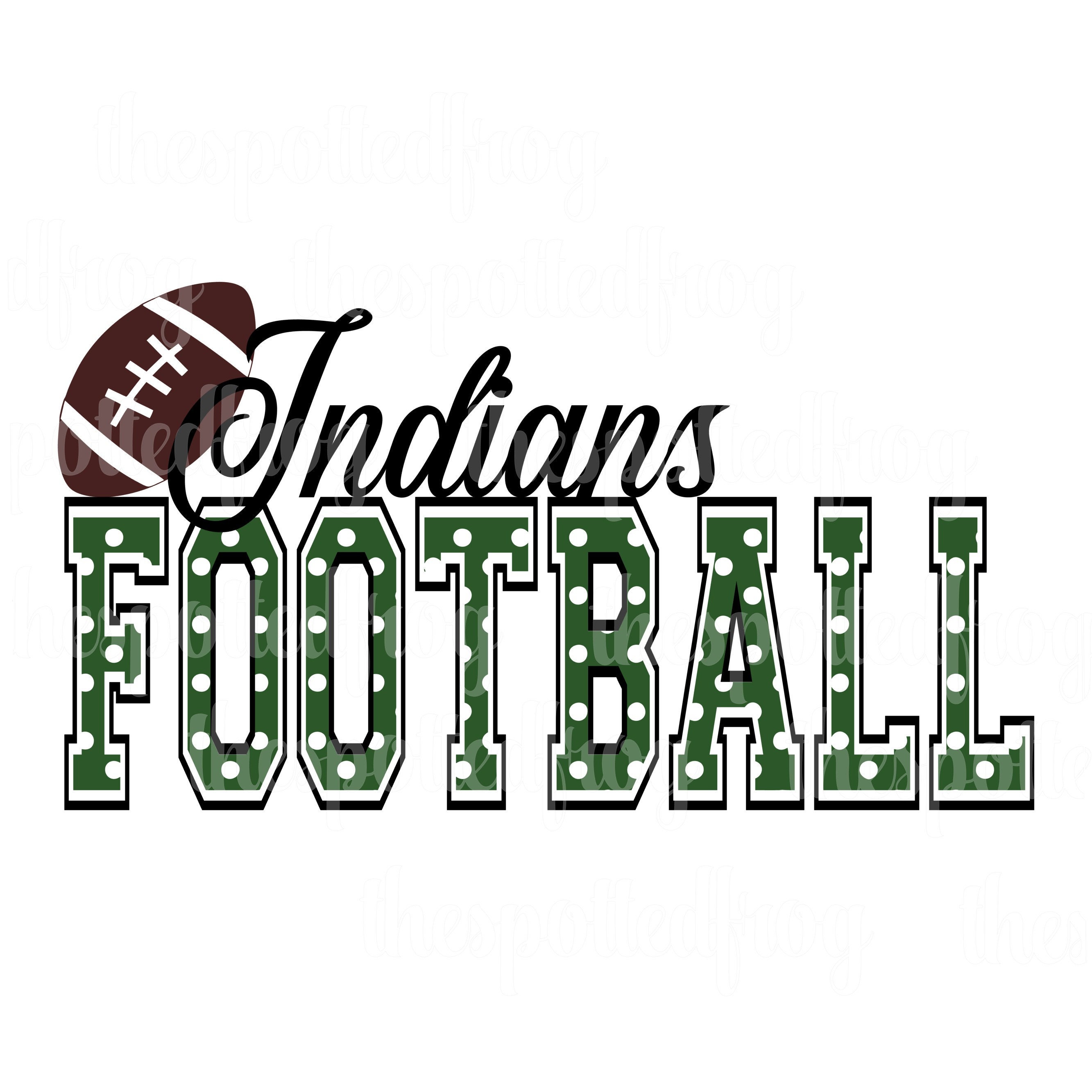 Indians Football Dots Glitter and No Glitter SVG and PNG - Etsy