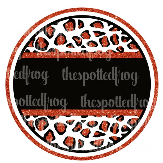 Cheetah Glitter Circle PNG - Etsy