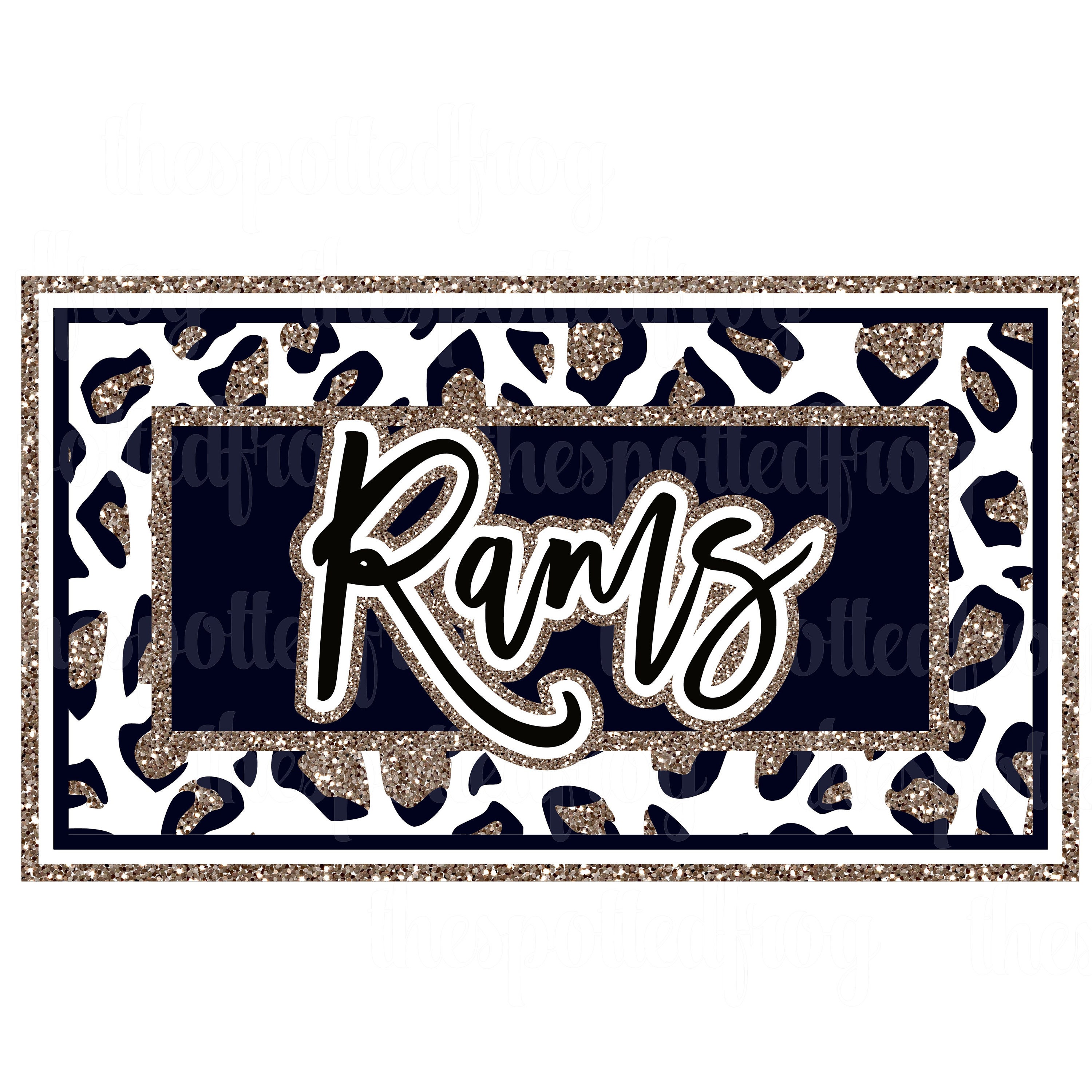 Rams Glitter Cheetah Circle PNG - Etsy