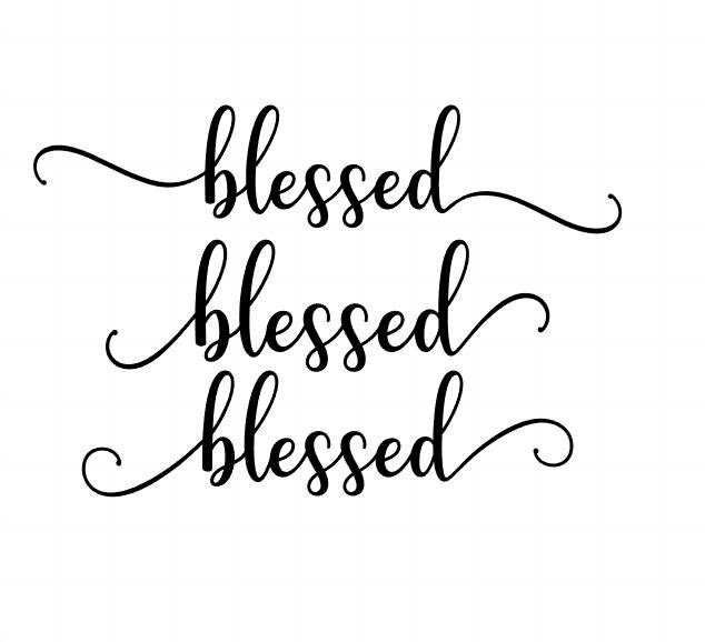 Blessed SVG - Etsy