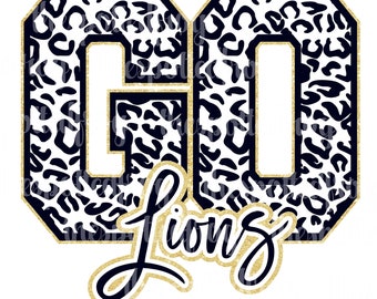Go Lions Leopard Svg, Go Lions Football Svg, Run Lions Svg, Cheer Mom T ...