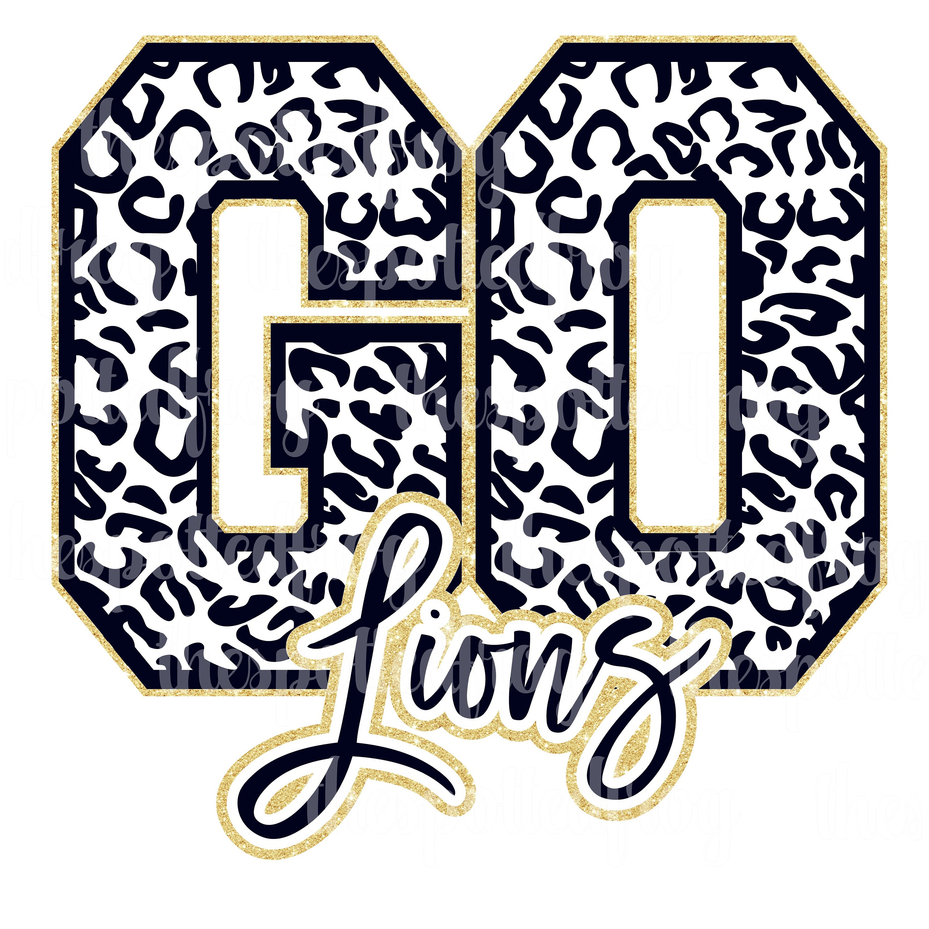 GO Lions Leopard SVG/PNG - Etsy