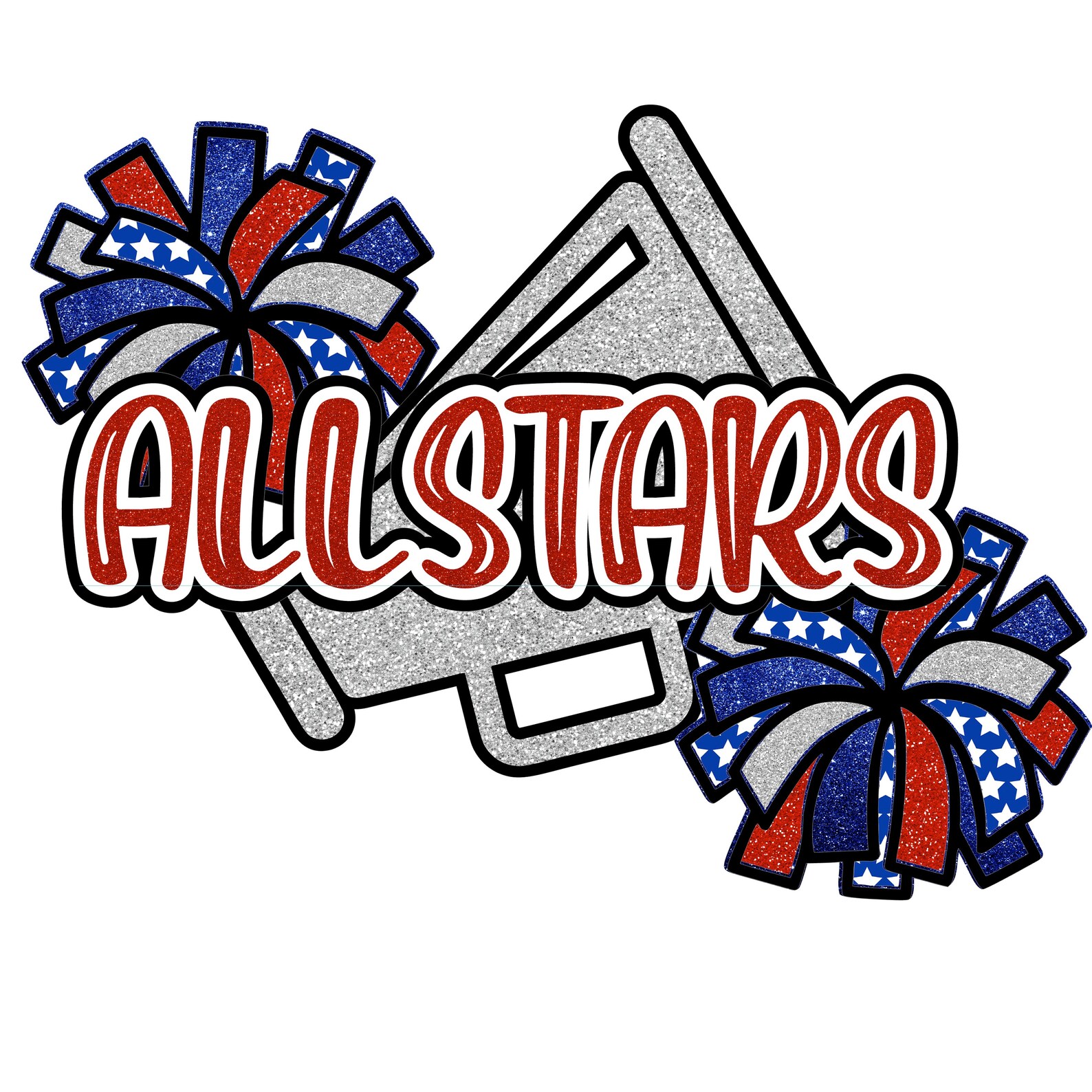 Allstars Cheer Glitter PNG - Etsy