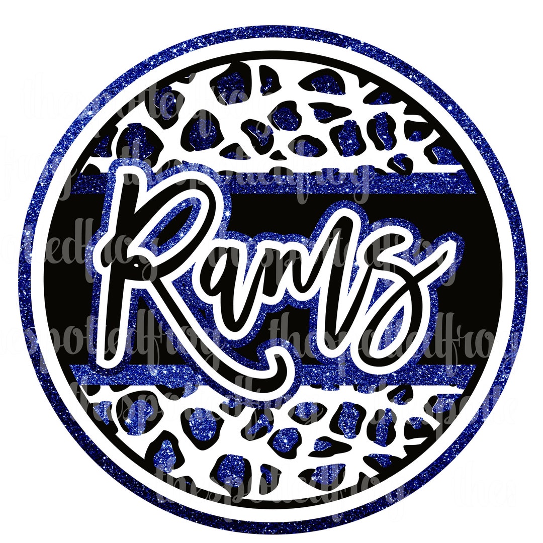 Rams Glitter Cheetah Circle PNG - Etsy