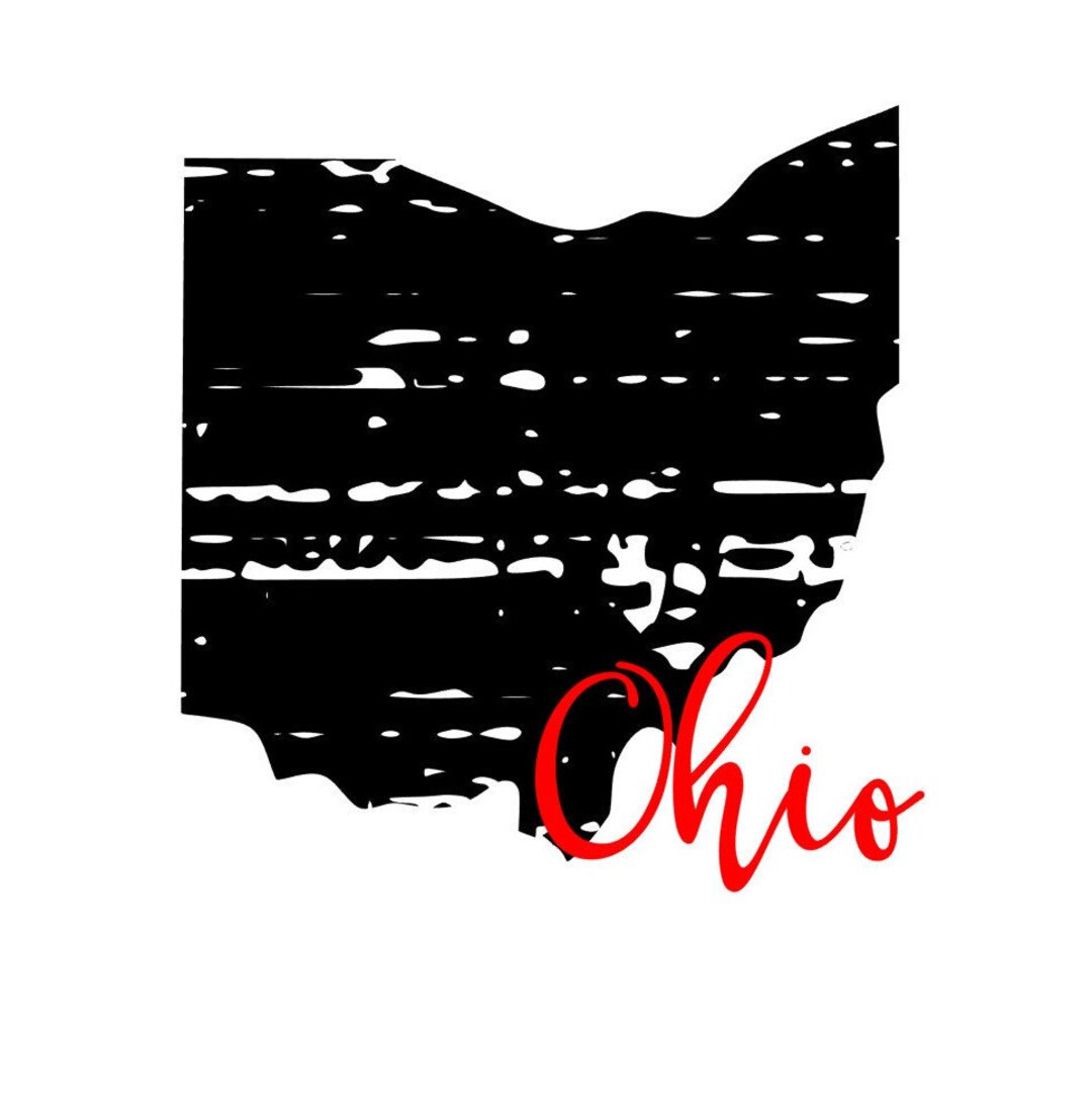 Distressed Ohio SVG - Etsy