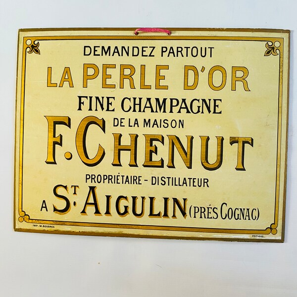 Antique Champagne Sign - Etsy