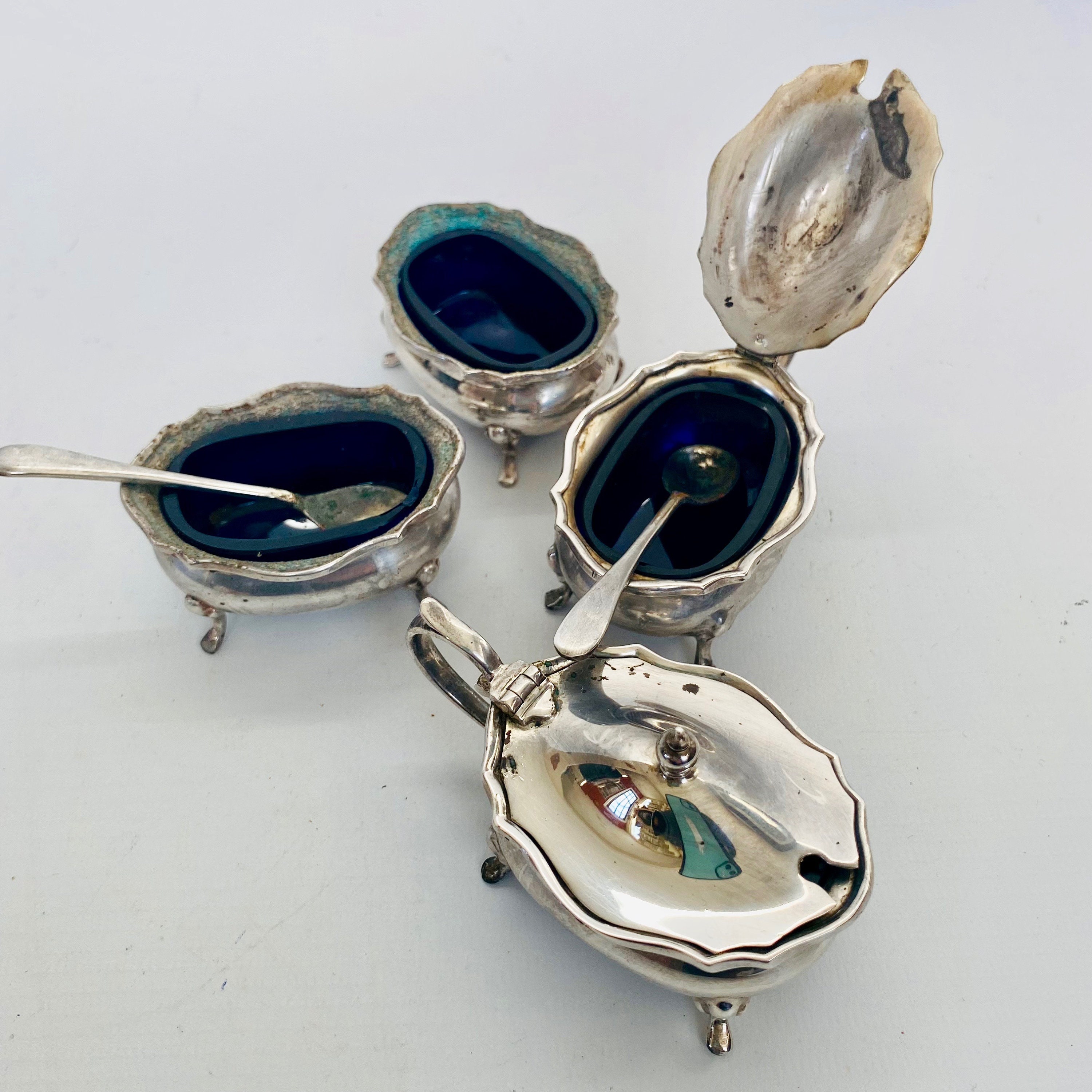Antique Silver Plate Alexandra Clarke Company London Salt and - Etsy