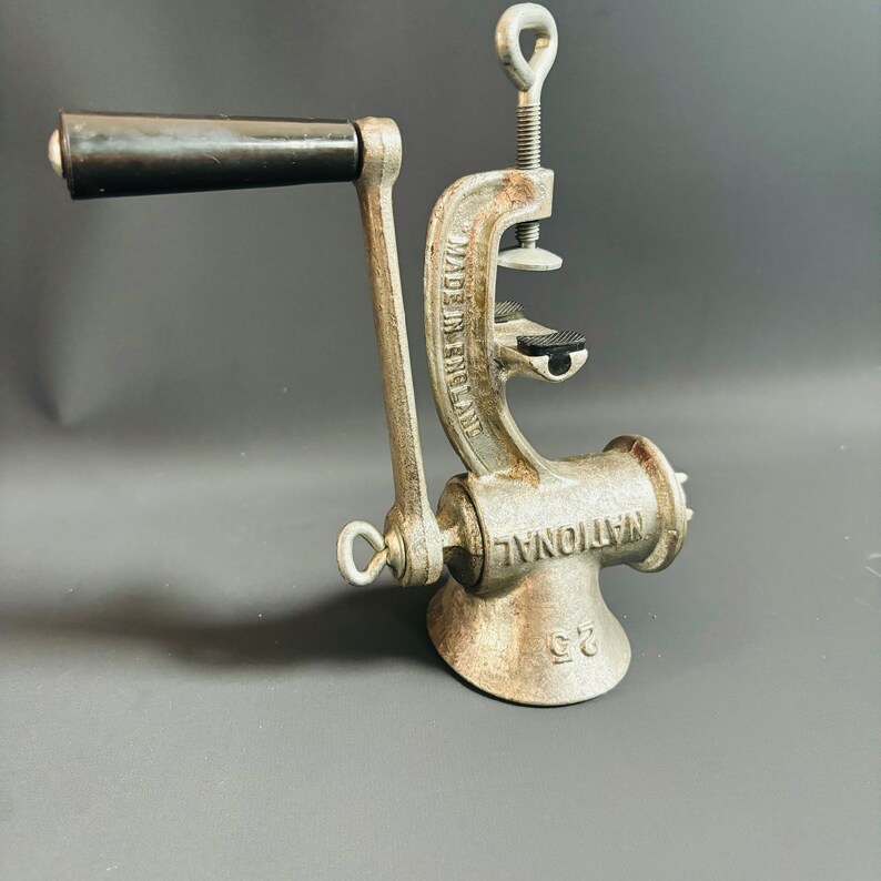 Vintage National Spong Meat Grinder: British Cast Steel Food Chopper ...