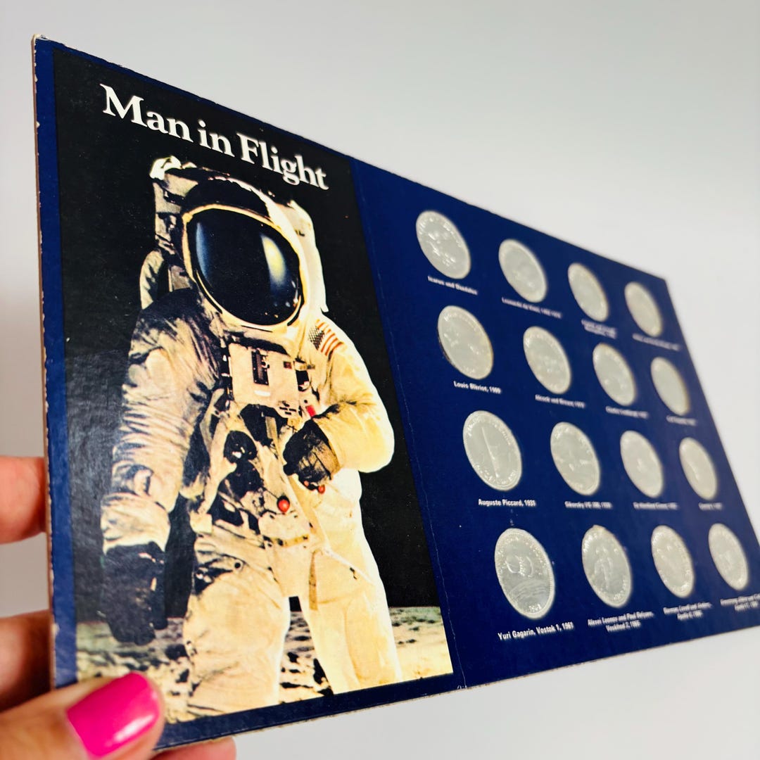 Retro 1971 Man in Flight Collectors Metal Token X16 Pilot RAF Present ...