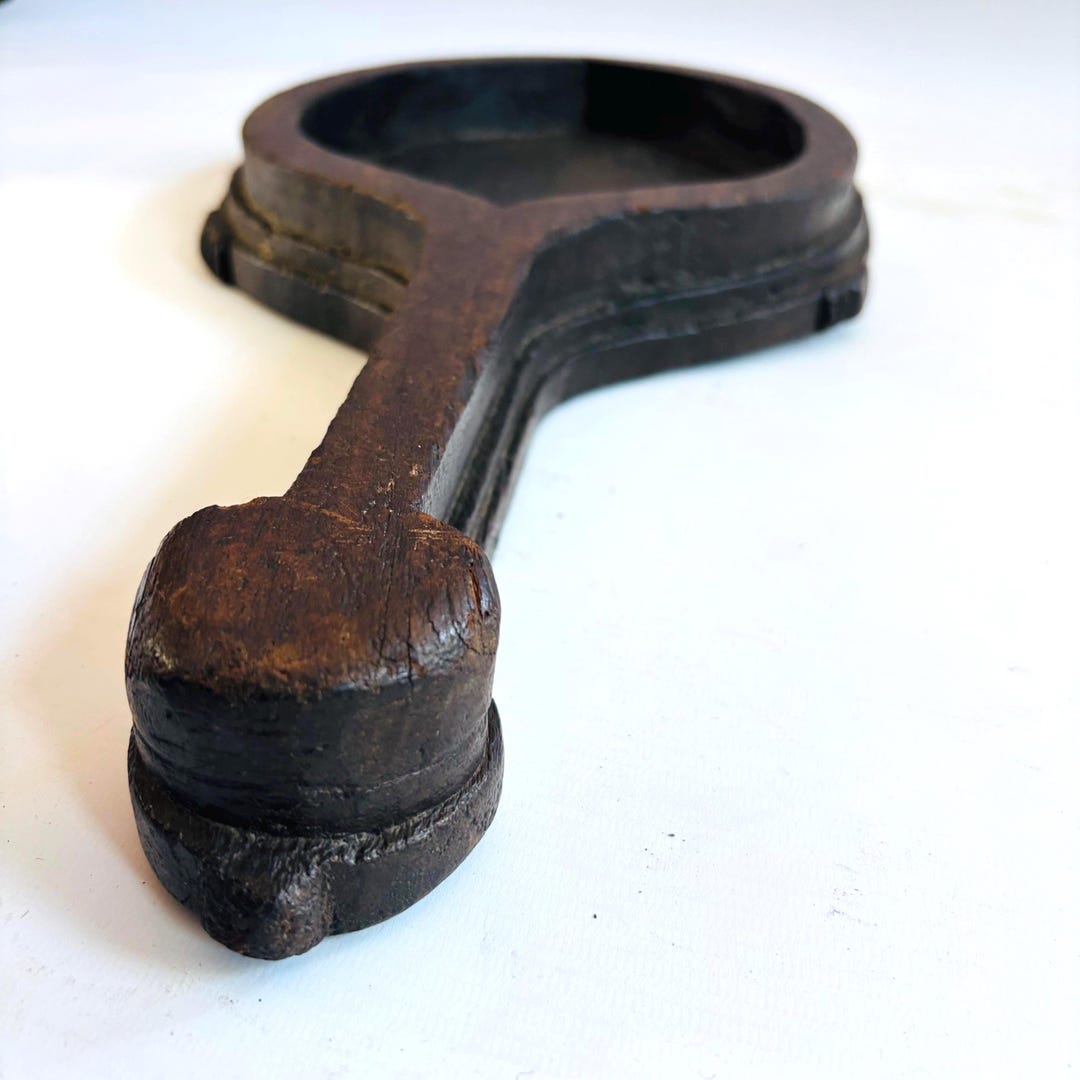 Large Antique 1800s British Elm Wood Church Donation Collection Tray ...