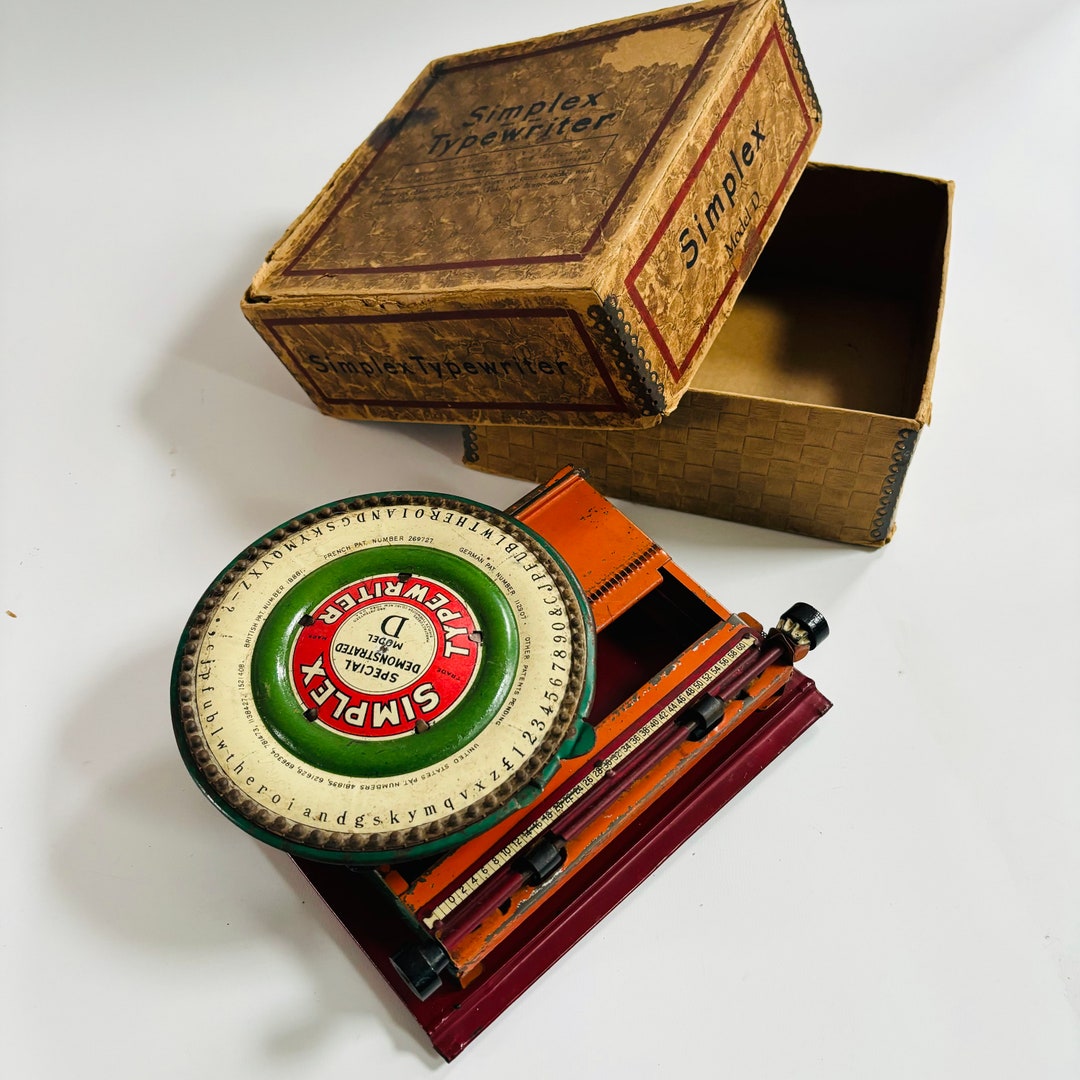 RARE Model D SIMPLEX New York 1920s American Dial Typewriter for Travel ...
