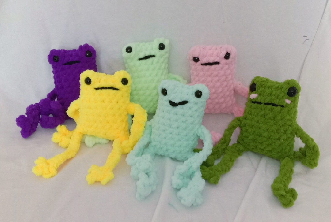 Crochet Plush Leggy Frogs Crochet Frogs - Etsy