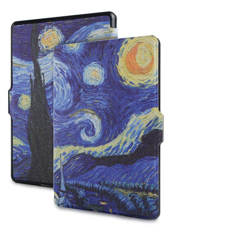 Van Gogh Printed Art Design Kindle Paperwhite PU Leather Cover Case ...
