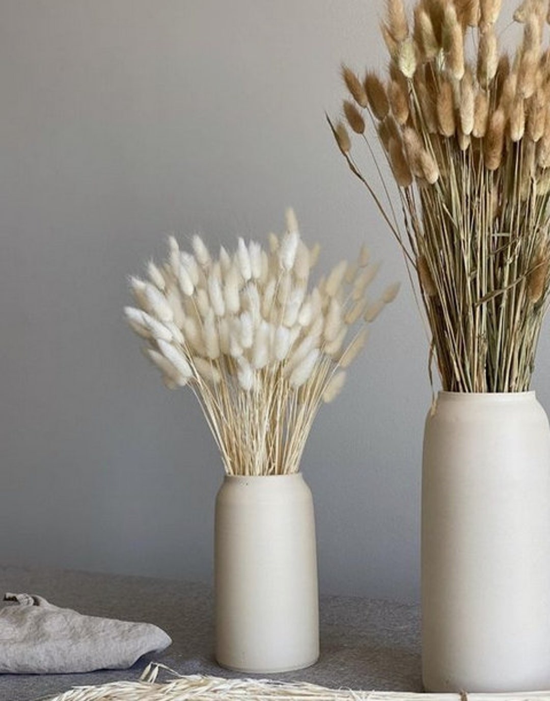 Bouquet of Dried Lagurus Collection Bridal Floral Decoration Green Home ...
