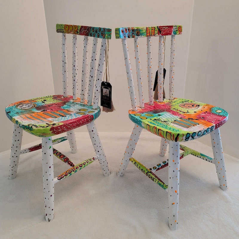 Hand Painted Chair - Etsy
