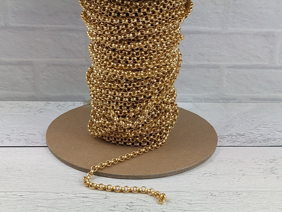 5mm Matte Gold Rolo Chain - Etsy