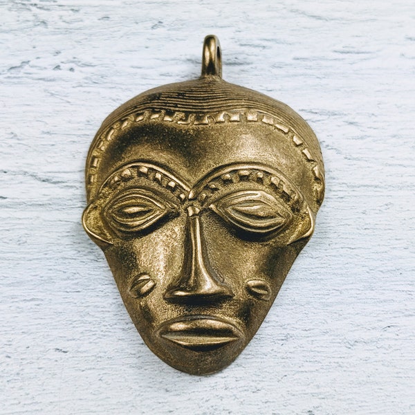 African Mask Pendant - Etsy