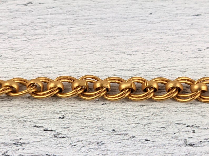 Matte Gold Double Link Curb Chain, Double Link Chain - Etsy