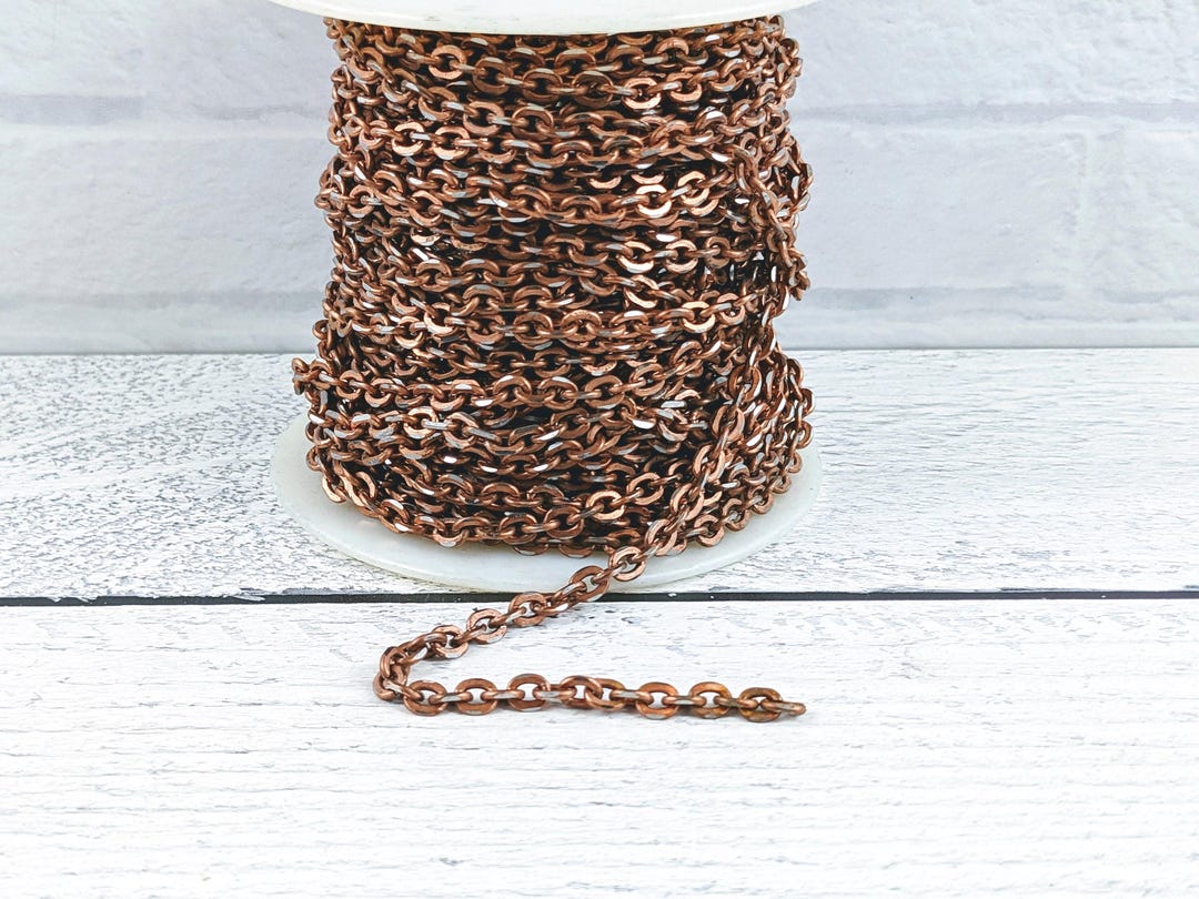 Rare Raw Copper and Steel Mix Cable Chain, 5x6mm, Link - Etsy