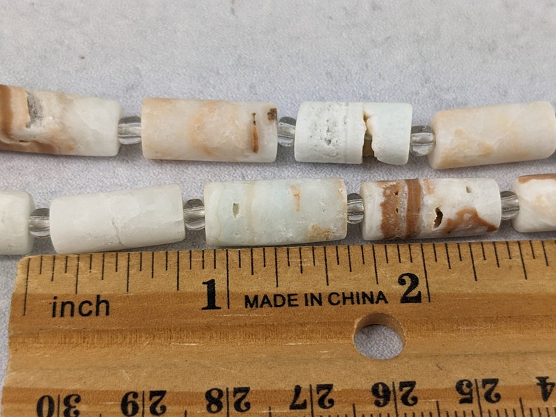 Rare Afghani White and Brown Calcite Striped Gemstone Tube - Etsy