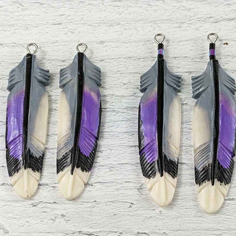Feather Earrings - Etsy