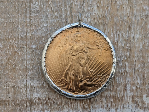 Large Gold Lady Liberty and Eagle Replica Soldered Coin 35mm - Etsy