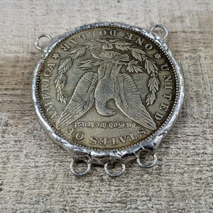 Hand Soldered Double Mermaid and Eagle Soldered Dollar Coin - Etsy