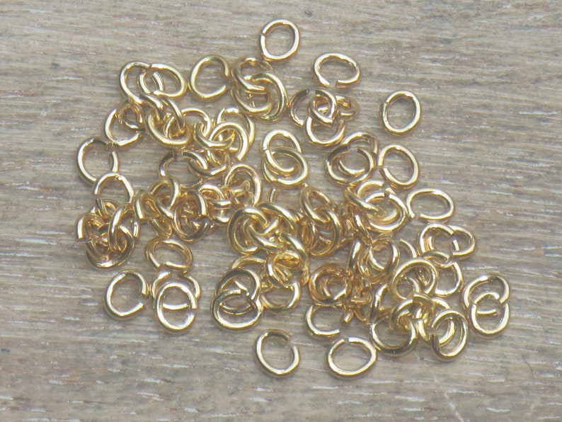 Gold Plated Oval Jump Rings 4x3mm Open 20 Gauge 20g - Etsy