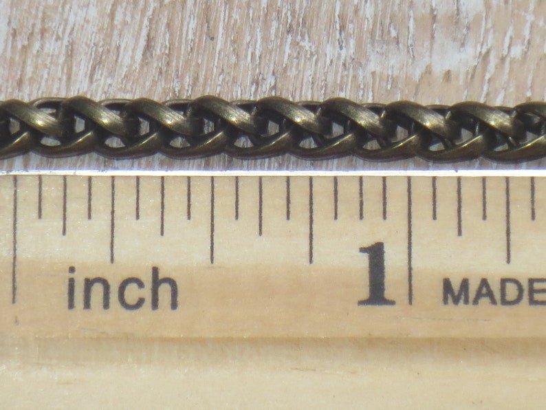 4mm Wheat Antique Brass Chain | Etsy