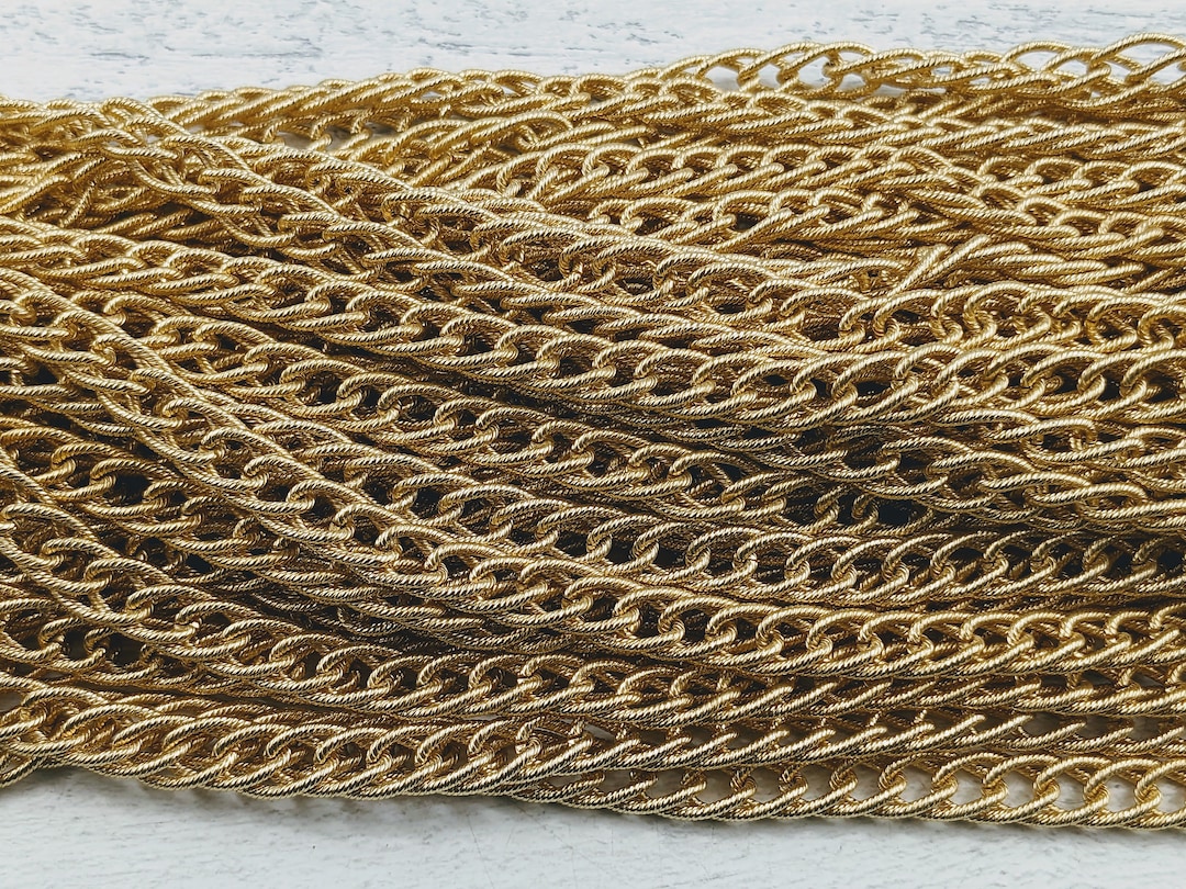 Matte Gold Textured Double Curb Chain, 12x8mm - Etsy