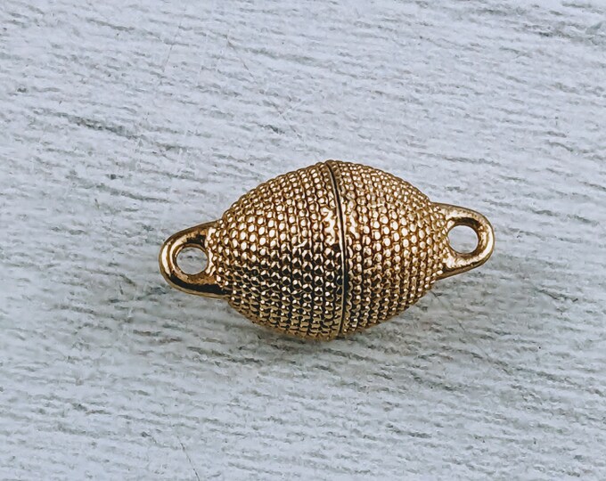 Matte Gold Plated Ornate Magnet Clasp, Strong Closure, Dotted Design ...
