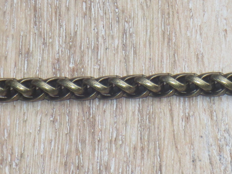4mm Wheat Antique Brass Chain | Etsy