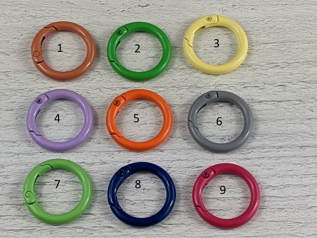 Large O Gate Push Clasp, Enamel Finish, 1pc. 25mm, Mixed Colors ...